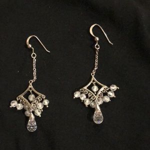 Jewelry | Sterling Silver Chandelier Earring With Crystals | Poshmark